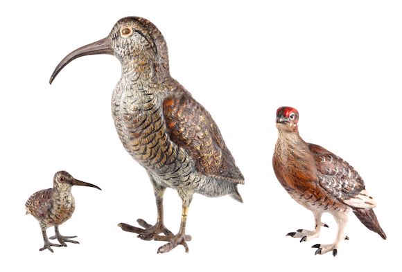 Bonhams : A Franz Bergman cold painted bronze snipeAustrian