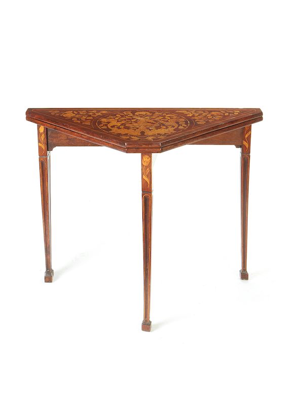 Bonhams : A Dutch 19th century mahogany and fruitwood marquetry ...