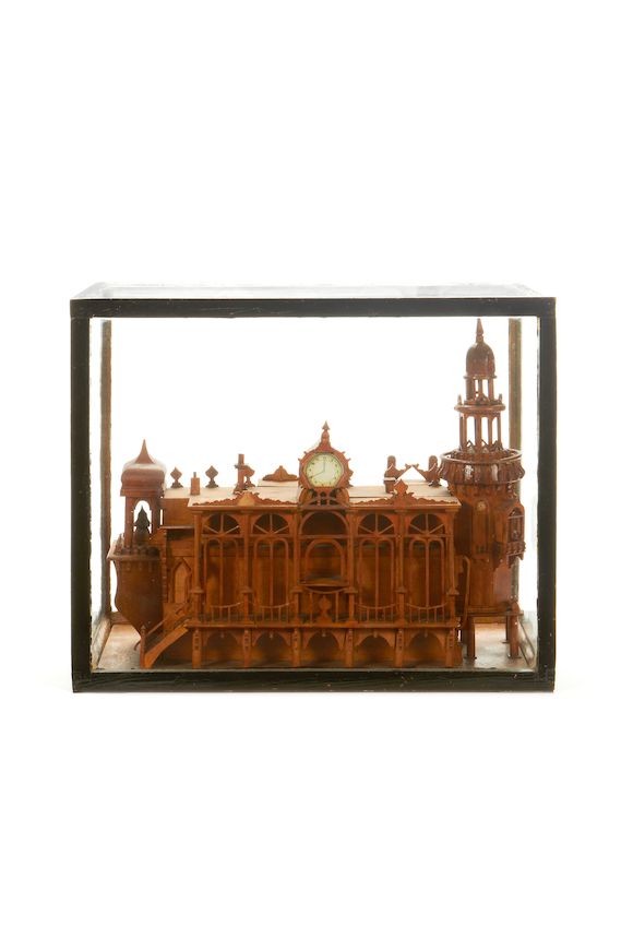 Bonhams : A late 19th century / early 20th century carved wood ...