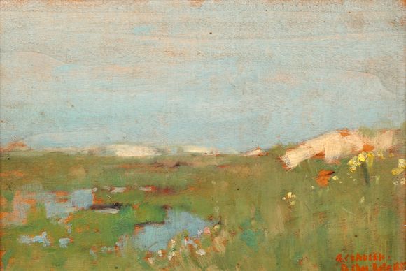 Bonhams : Sir George Clausen RA, RWS (British, 1852-1944) Sand dunes