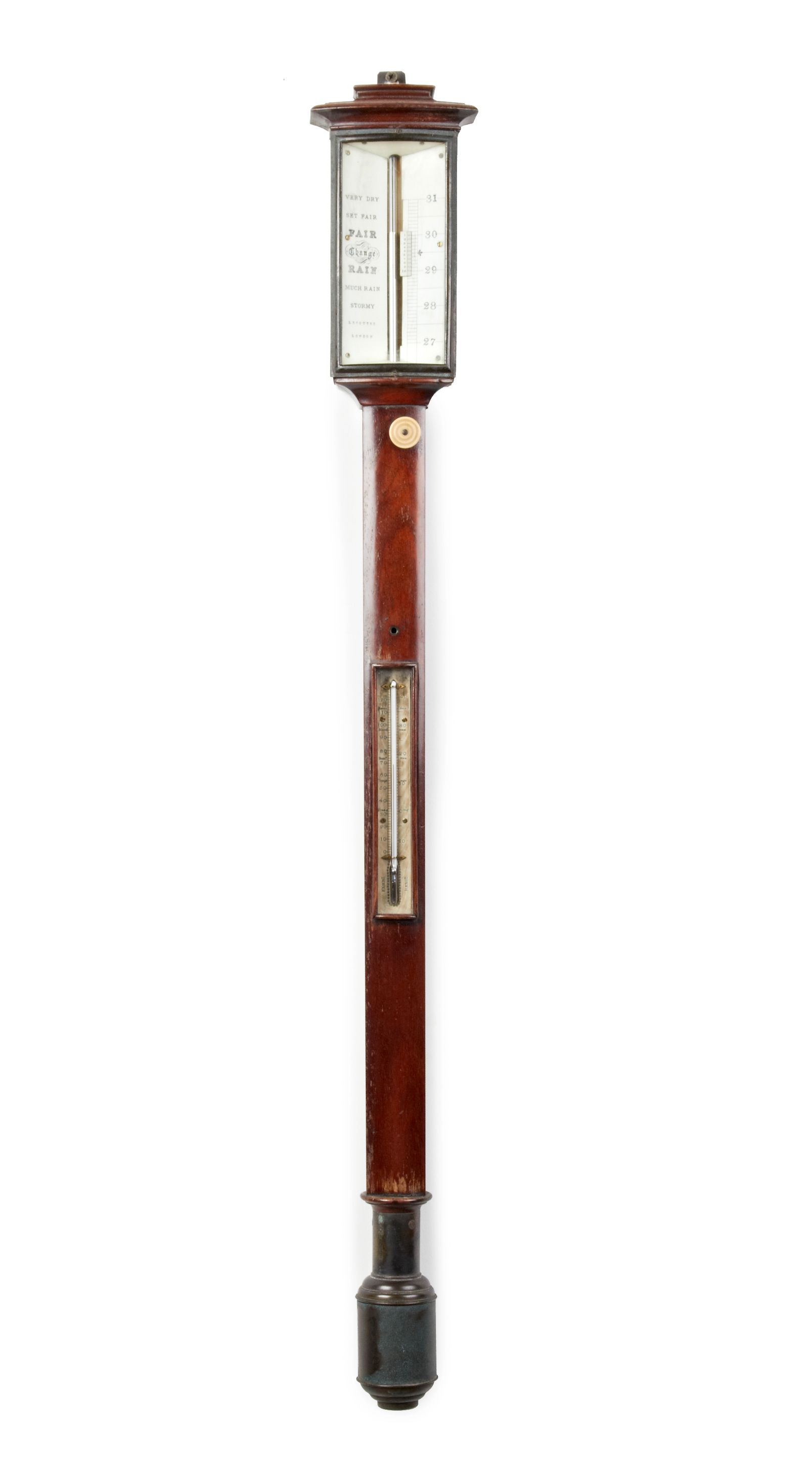 Bonhams : A 19th century mahogany marine barometer Lecoutre, London