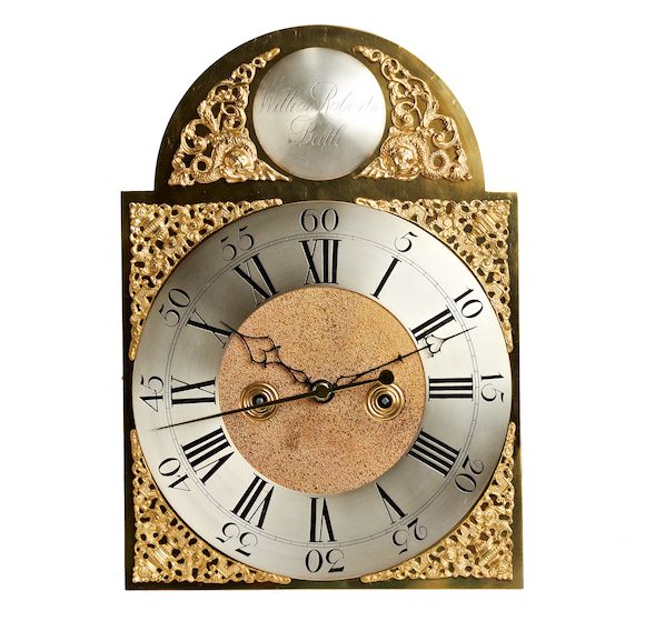 Bonhams : An 8-day break arch brass longcase clock movement William ...