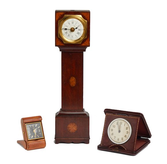 Bonhams : An early 20th century miniature novelty longcase alarm clock ...