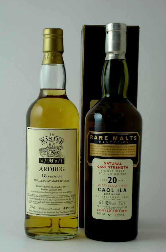 Bonhams : Ardbeg-18 year old-1974 Caol Ila-20 year old-1975