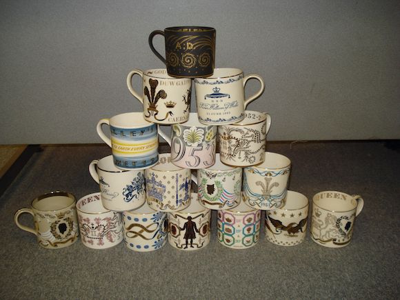 Bonhams : Eric Ravilious for Wedgwood : A 1953 coronation mug together ...