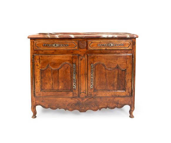 Bonhams : An 18th century Louis XV Provincial fruitwood or beech buffet