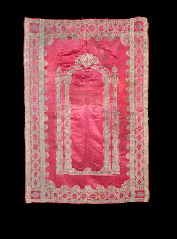 Bonhams : An Ottoman silk and metal-thread brocade Prayer Panel Chios ...