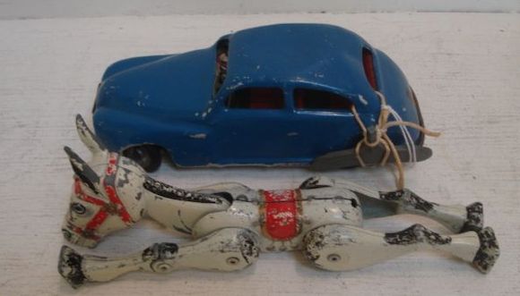 Bonhams : A 'Chad Valley' clockwork motor car with key, articulated ...