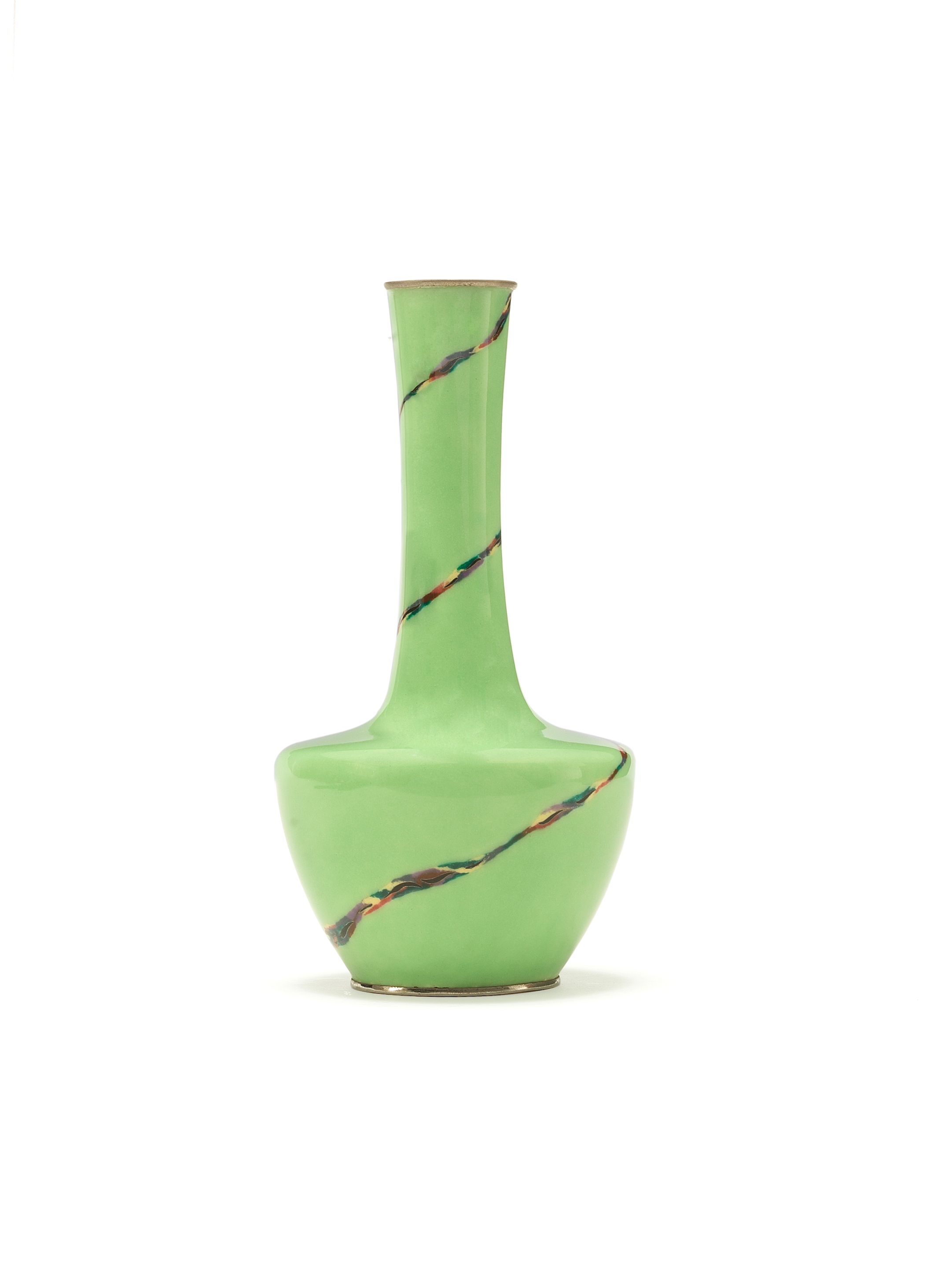 Bonhams : A cloisonné enamel and musen vase By the Sato (Bunsaburo ...
