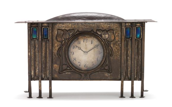 Bonhams : George Walton, attributed An Arts and Crafts Mantel Clock ...