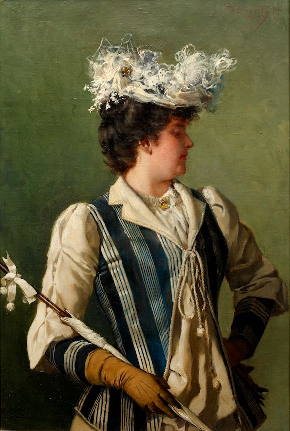 Bonhams : Hermann Clementz (German, 1852-1930) An elegant lady