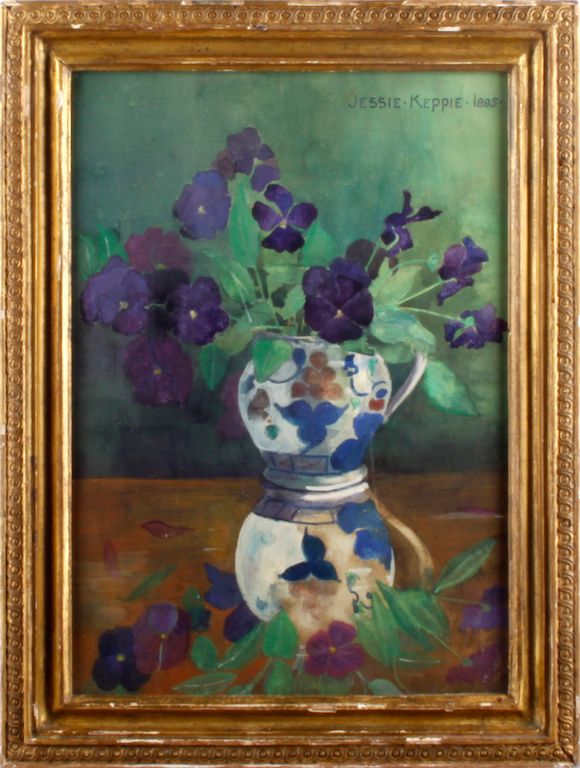 Bonhams : Jessie Keppie (Scottish, 1868-1951) Pansies
