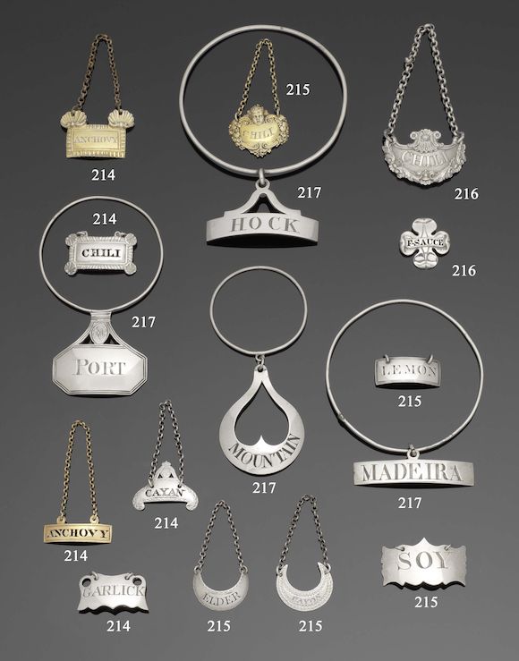 Bonhams : A rare George III cast silver CHILI sauce label by Paul Storr ...