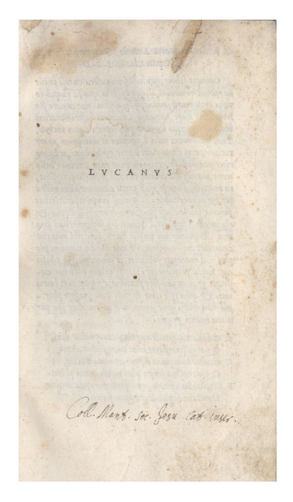 Bonhams : LUCANUS (MARCUS ANNAEUS) [Pharsalia], July 1515