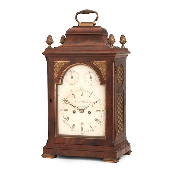 Bonhams : A George III and later mahogany bracket clock Inscribed Isaac ...