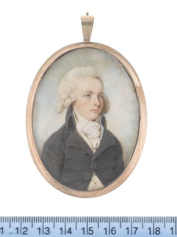 Bonhams : Thomas Hull (British, active 1775-1827) A Gentleman, wearing ...