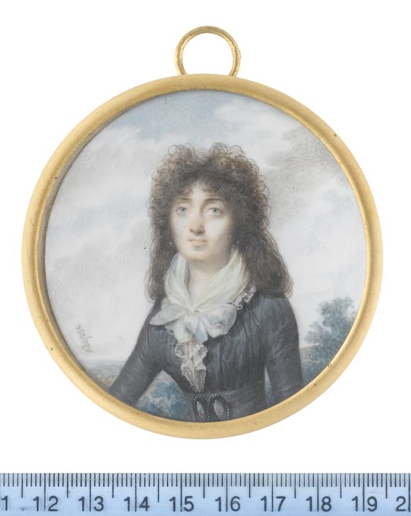 Bonhams : Circle of Jean-Baptiste Isabey (French, 1767-1855) A Lady ...