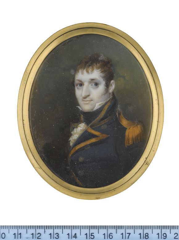 Bonhams : English School, circa 1810 A Naval Officer, wearing dark blue ...