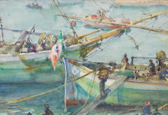 Bonhams : Henry Scott Tuke, RA, RWS (British, 1858-1929) Along the ...
