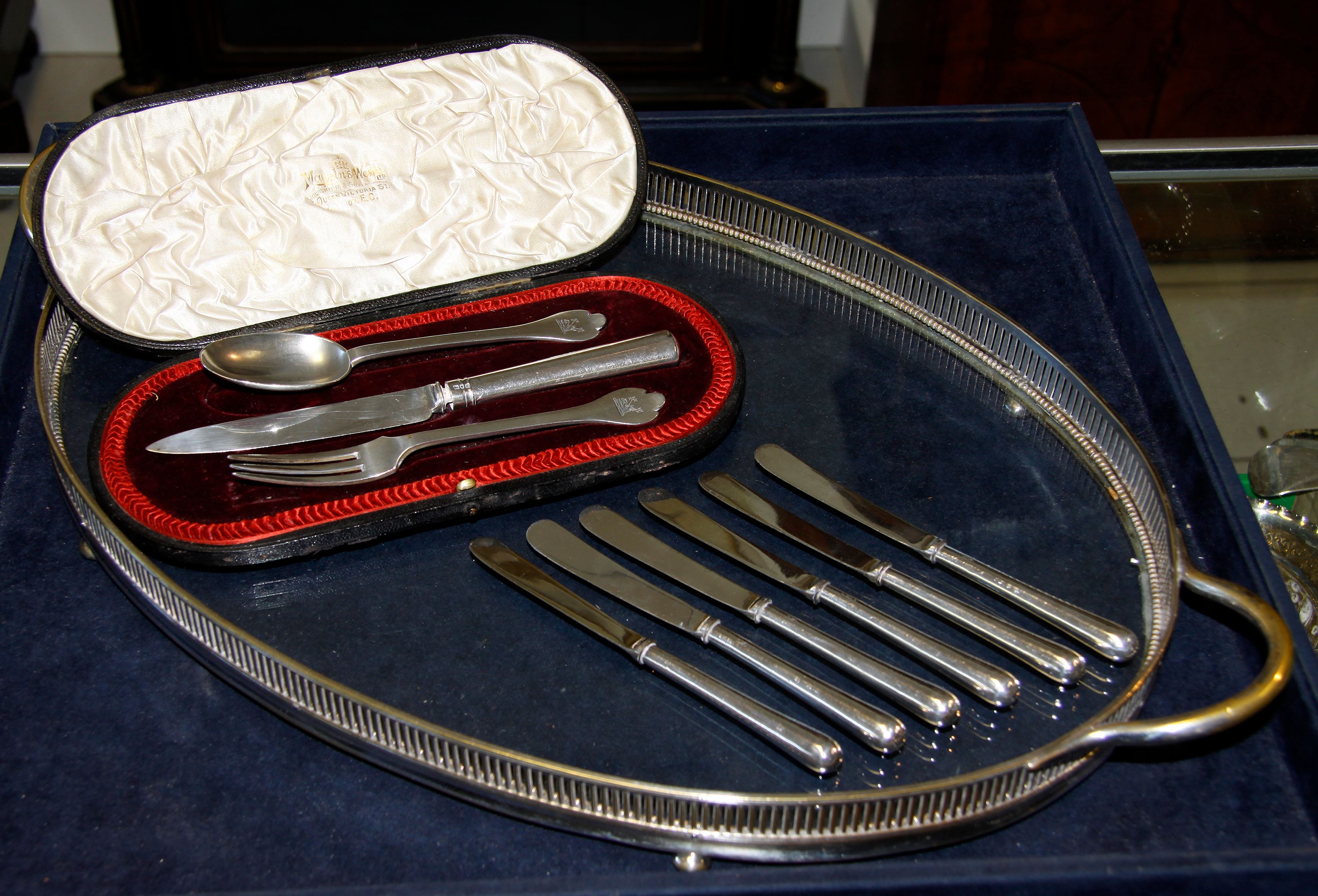 Bonhams : A Victoria silver Christening set