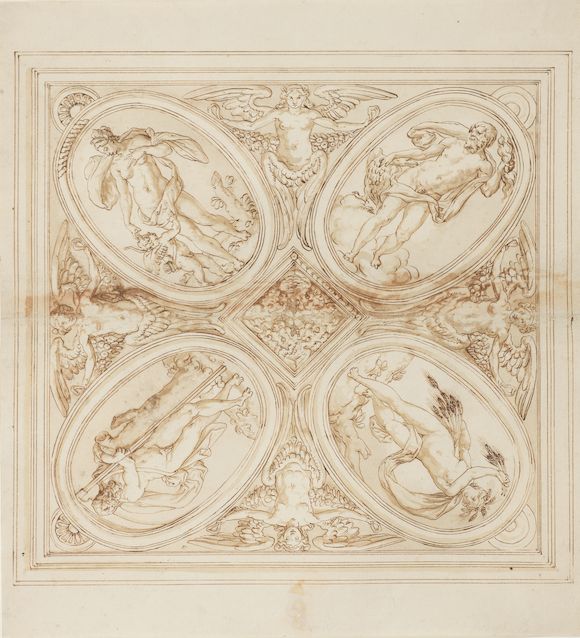 Bonhams : Jacopo Strada (Mantua 1510-1588 Vienna) Design for a square ...