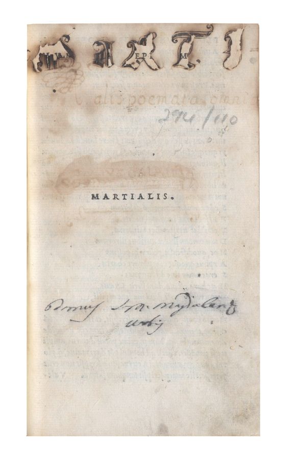 Bonhams : MARTIALIS (MARCUS VALERIUS) [Epigrammata], [colophon:] Venice ...