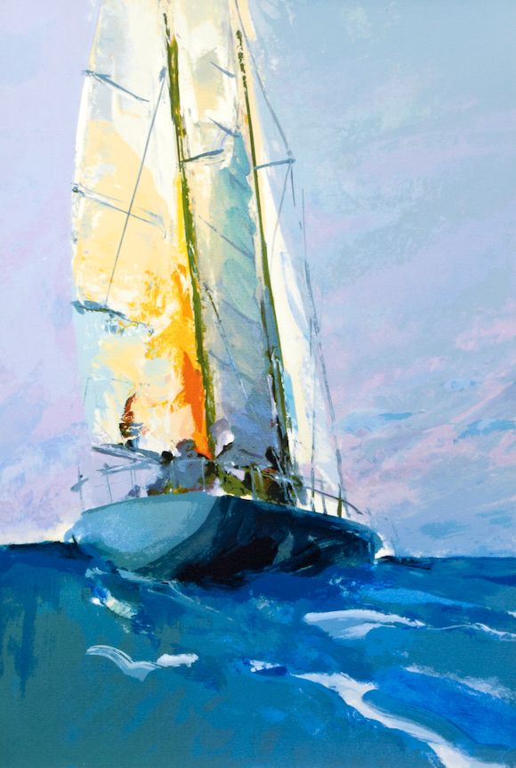 Bonhams : Donald Hamilton Fraser RA (British, 1929-2009) In Full Sail