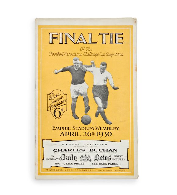 Bonhams : 1930 F.A. Cup final programme