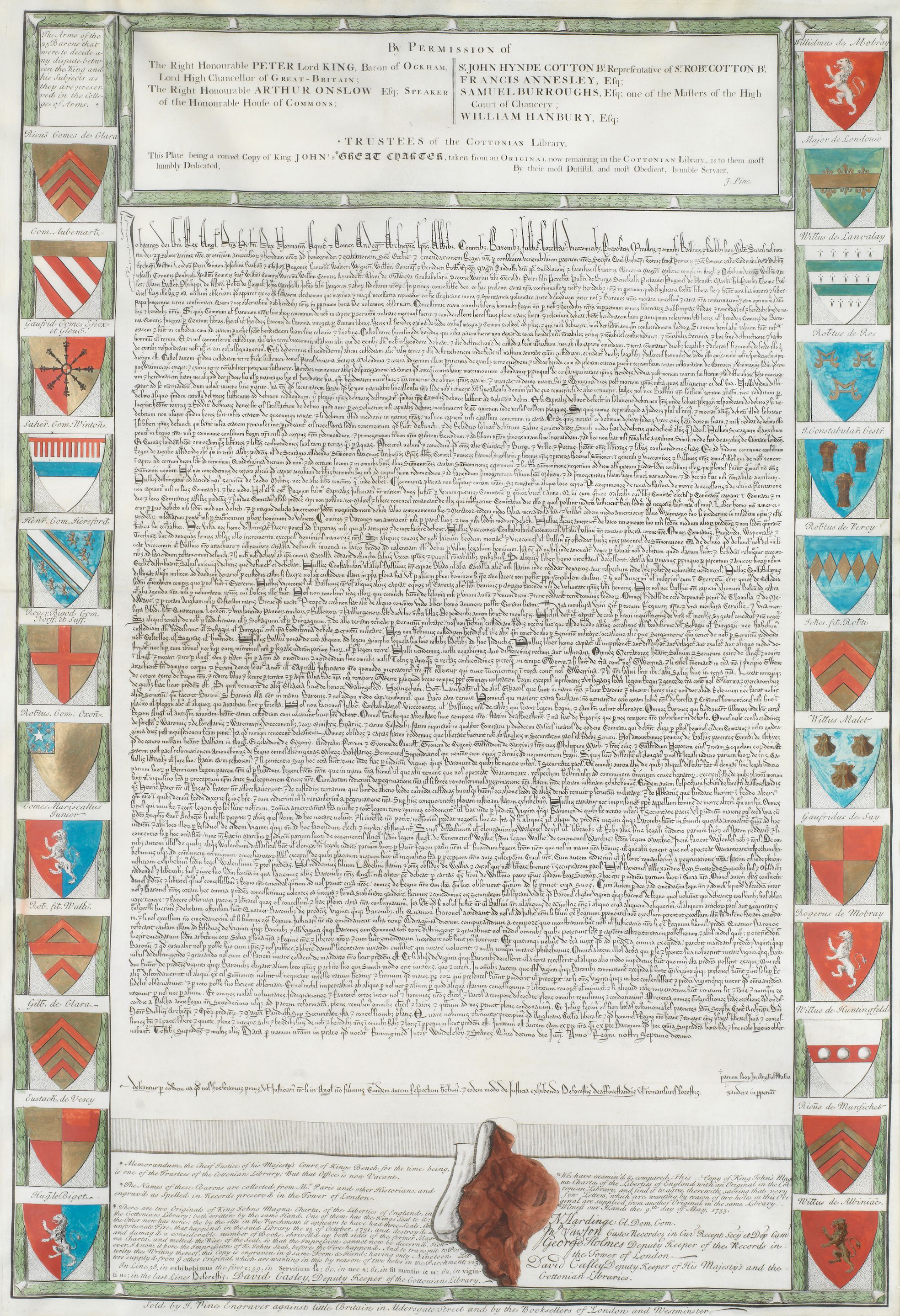 Bonhams : MAGNA CARTA. By Permission of ...the named... Trustees of the ...