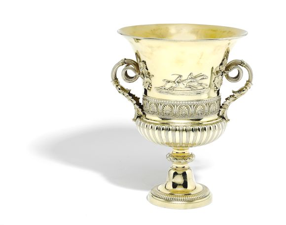 Bonhams : "The Burderop Race Cup" A George IV silver-gilt two-handled ...
