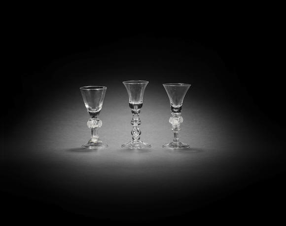 Bonhams A Baluster Coin Wine Glass Circa 1730