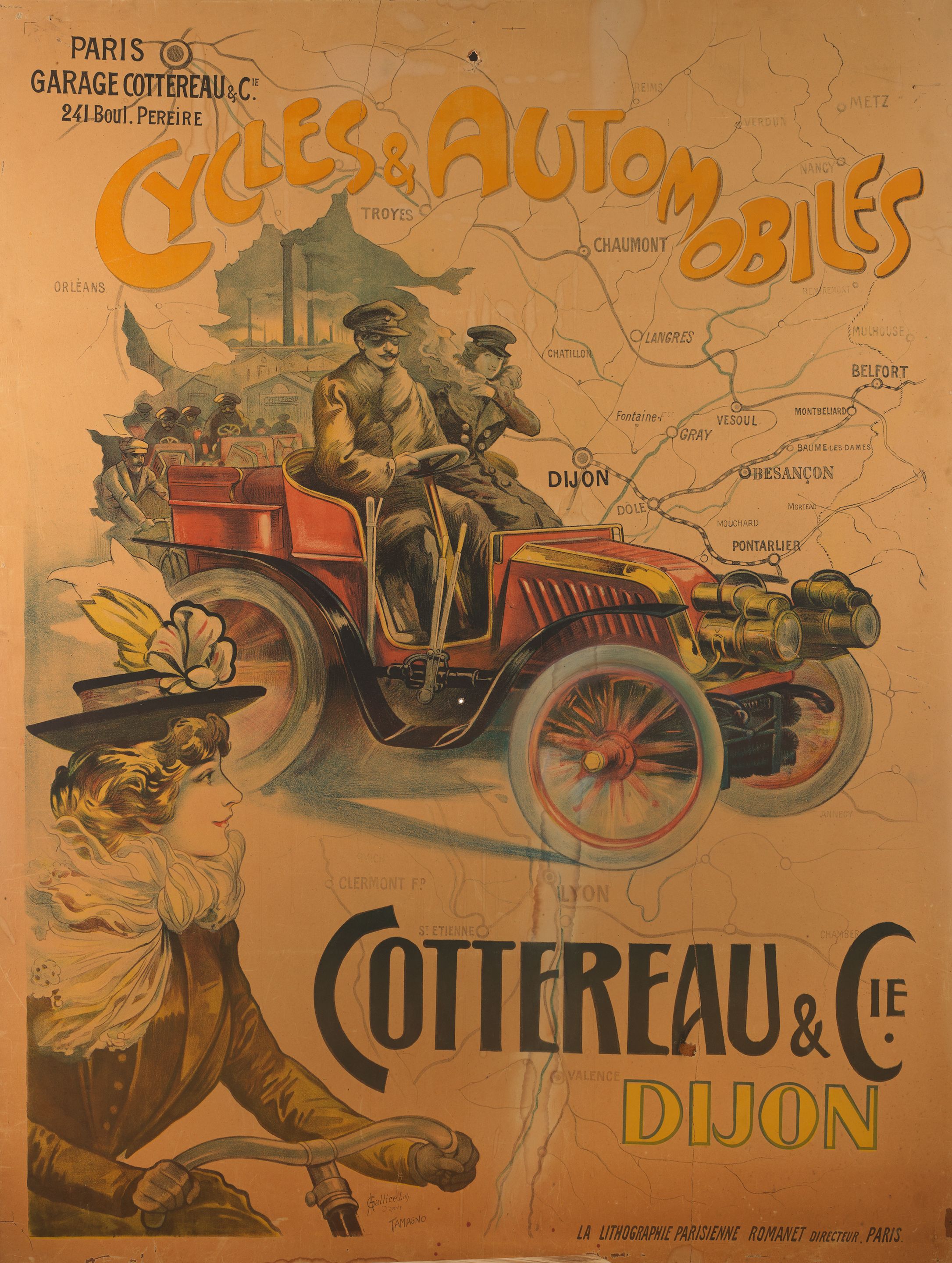 Bonhams Cars : A 'Cottereau & Cie. Cycles & Automobiles' colour ...