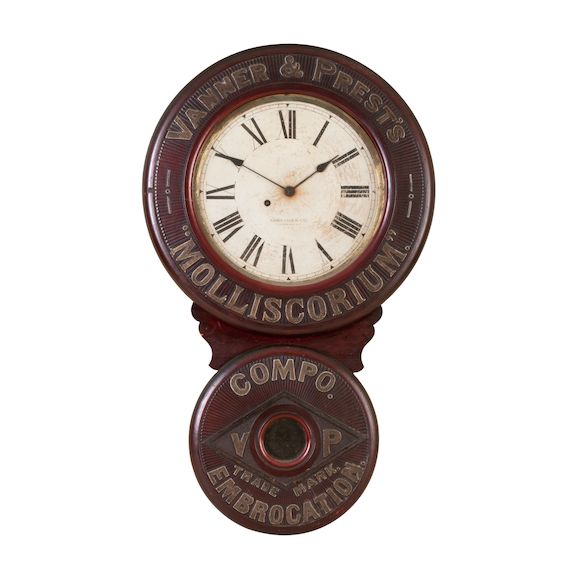 Bonhams : A late 19th century advertising clock from a saddler'sby ...