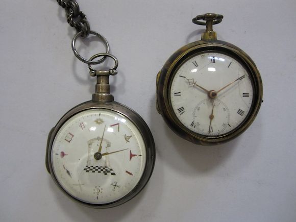 Bonhams : A lot of two key wind pair case pocket watches (AF)