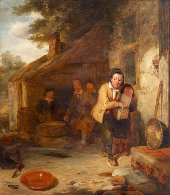 Bonhams : Thomas Webster (British 1800-1886) Bird catchers