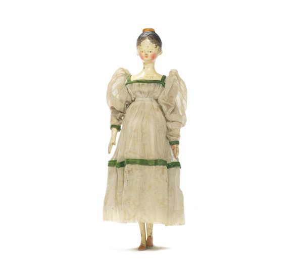 Bonhams : Large Grodner Tal wooden doll, circa 1820