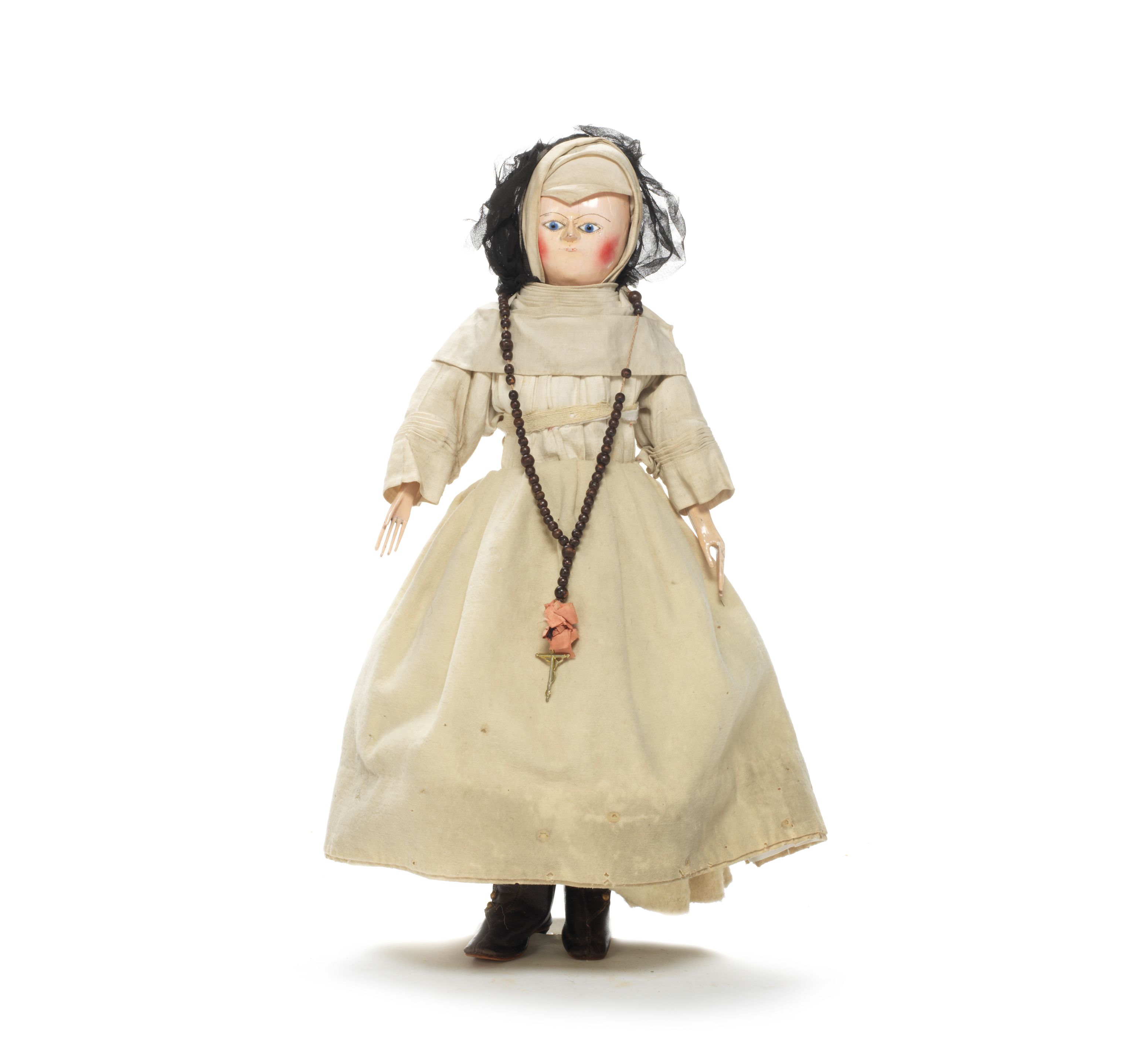 George III wooden doll dressed as a nun, English circa 1780 - auctions ...