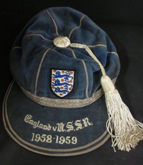 Bonhams : 1958/59 England international cap v U.S.S.R. awarded to Nat ...