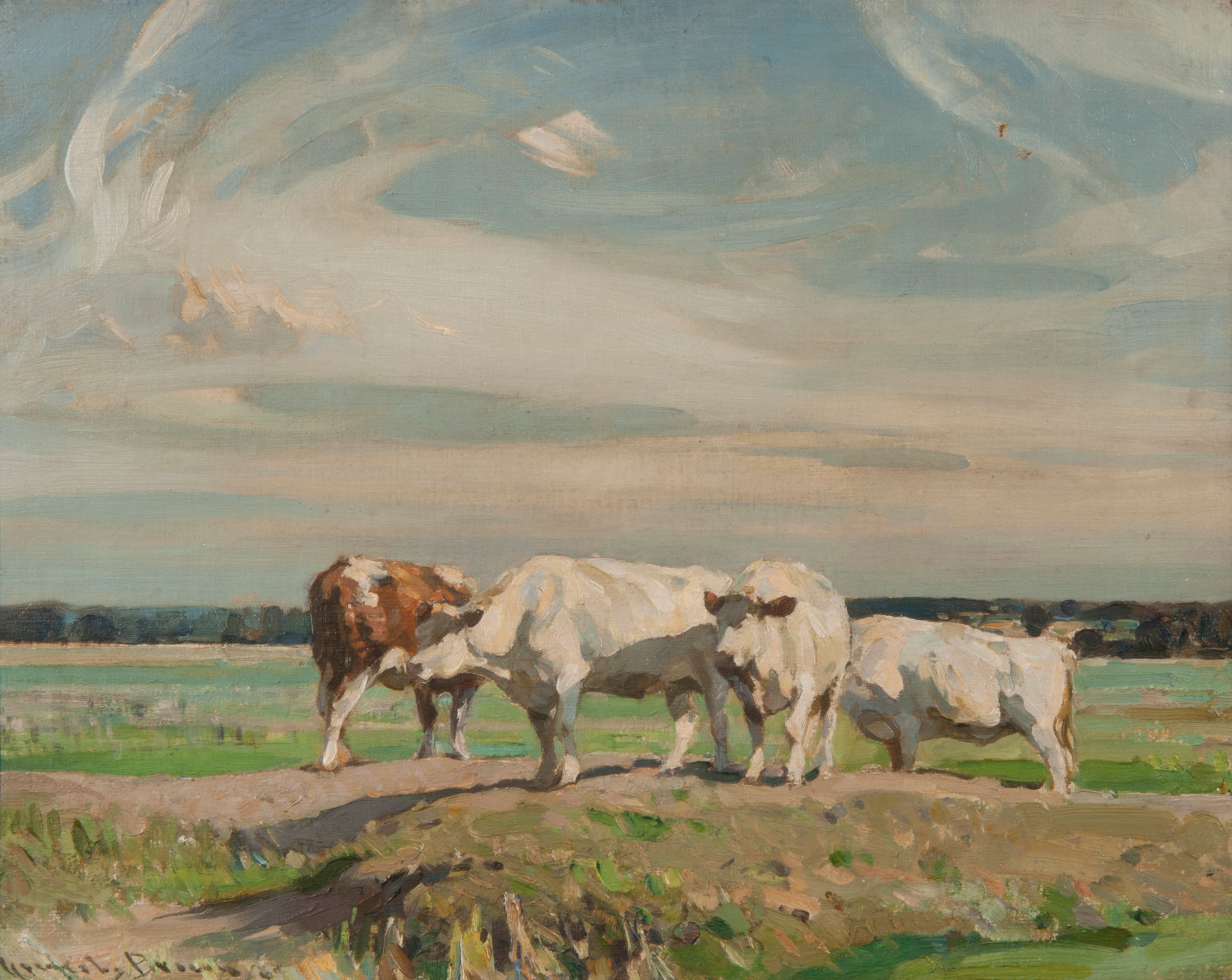 Bonhams : Sir John Alfred Arnesby Brown (British, 1866-1955) Cattle resting