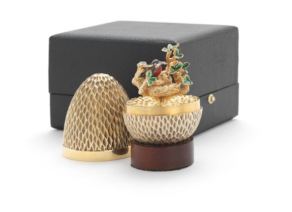 Bonhams : STUART DEVLIN: Three silver, silver-gilt and enamelled ...