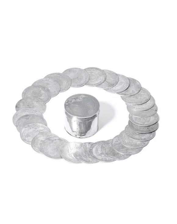 Bonhams : A Charles II silver counter box with twenty-six counters the ...