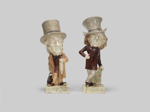 Bonhams : A pair of Whitman and Roth caricature figures of Benjamin ...