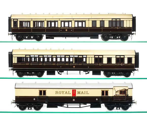 Bonhams : Seven gauge I GWR Passenger coaches, by Badger Coaches of ...