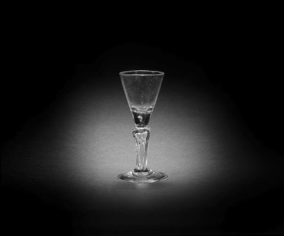 Bonhams A Fine And Rare Moulded Stem Wine Glass With A Portrait Of