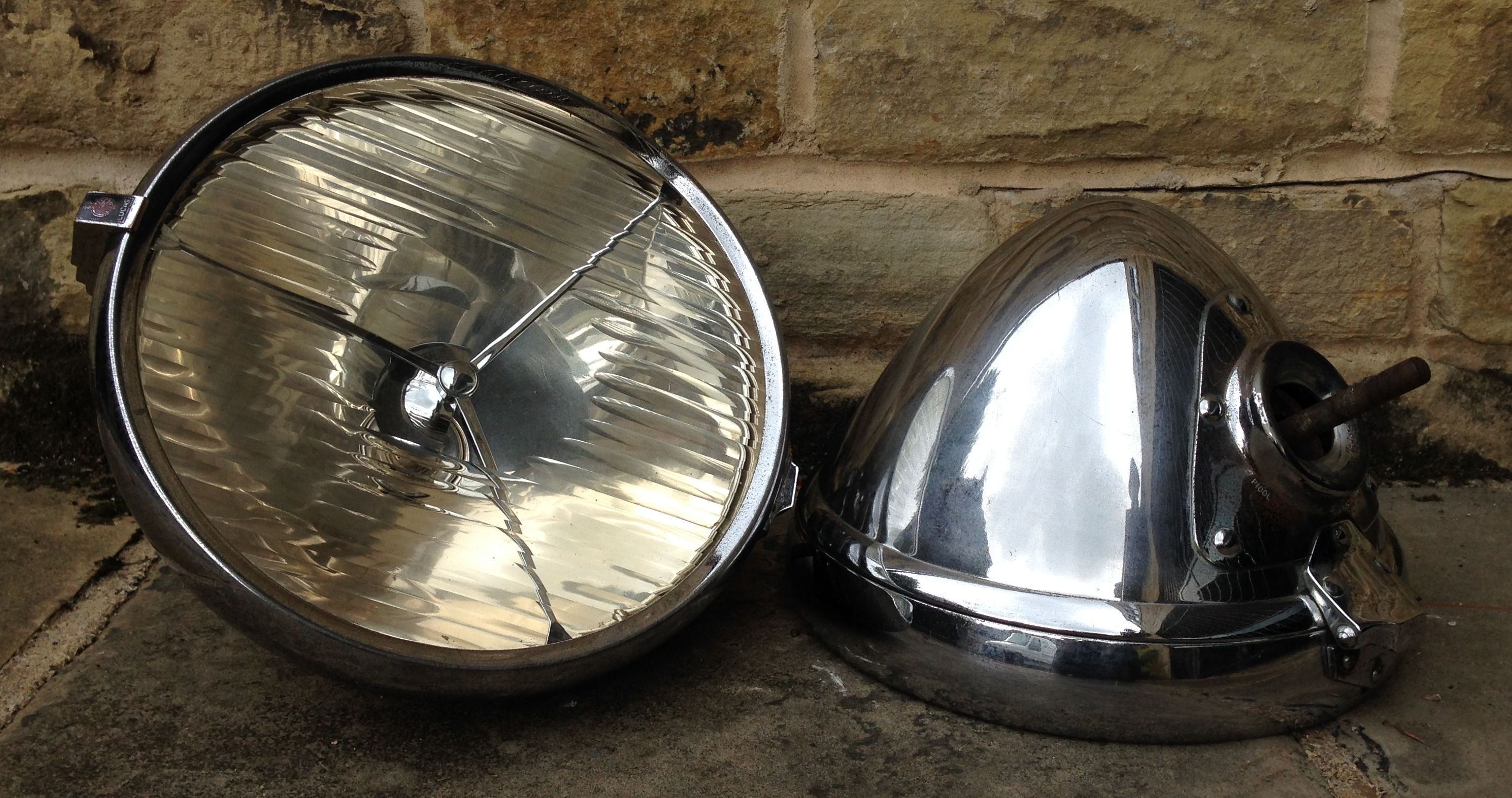 Bonhams Cars : A pair of Lucas P100L electric headlamps,
