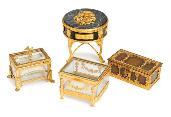 Bonhams : Four decorative brass boxes