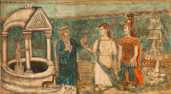 Bonhams : Theofilos Hadjimichail (Greek, 1867-1934) Ulysses brings ...