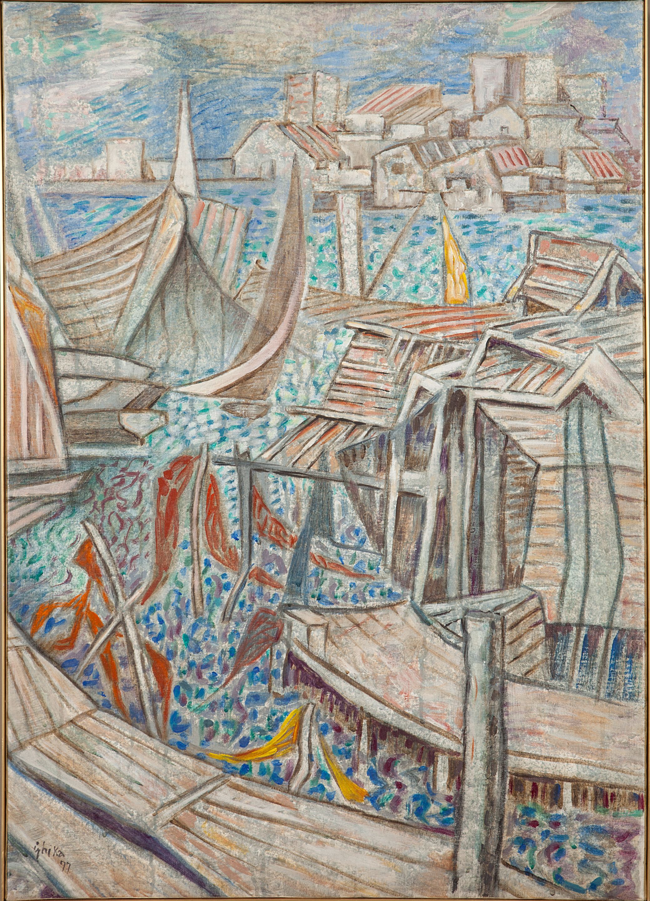 Bonhams : Nikos Hadjikyriakos-Ghika (Greek, 1906-1994) Fishing place by ...