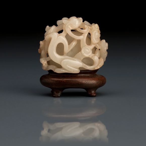 Bonhams : A jade hat finial Ming