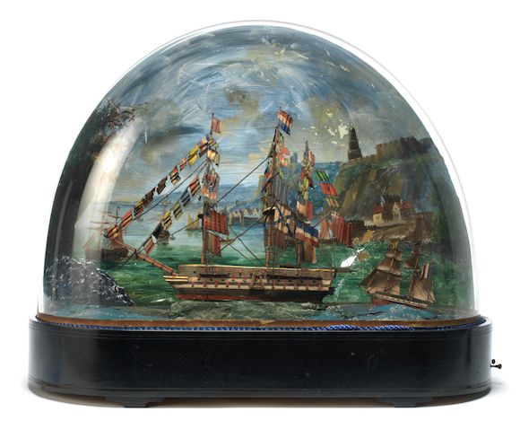Bonhams : An impressive Musical Rocking Ship automata, circa 1890